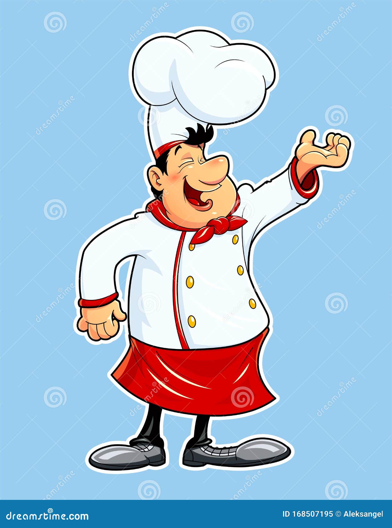 Smiling Cook. Cartoon Character. Vector Illustration. Stock Vector ...