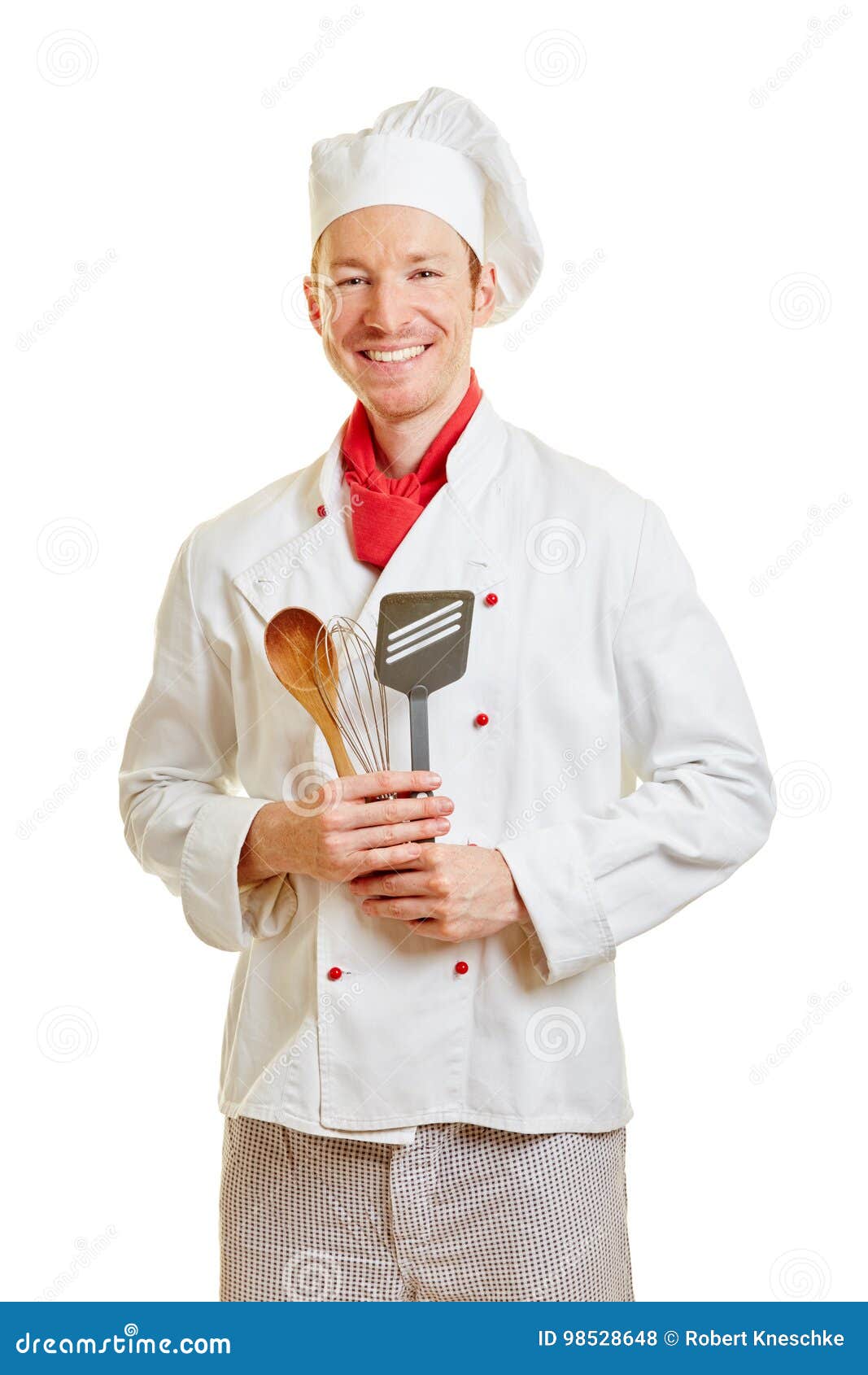 Smiling Cook with Cook`s Clothing Stock Photo - Image of work, happy ...