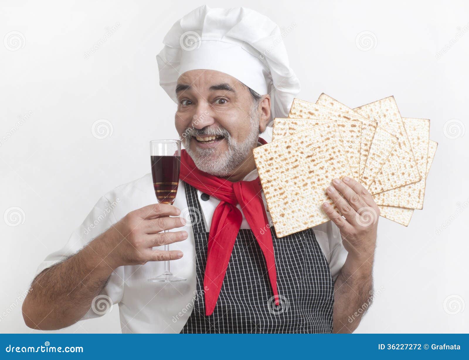 Smiling cook with matza stock photo. Image of passover - 36227272