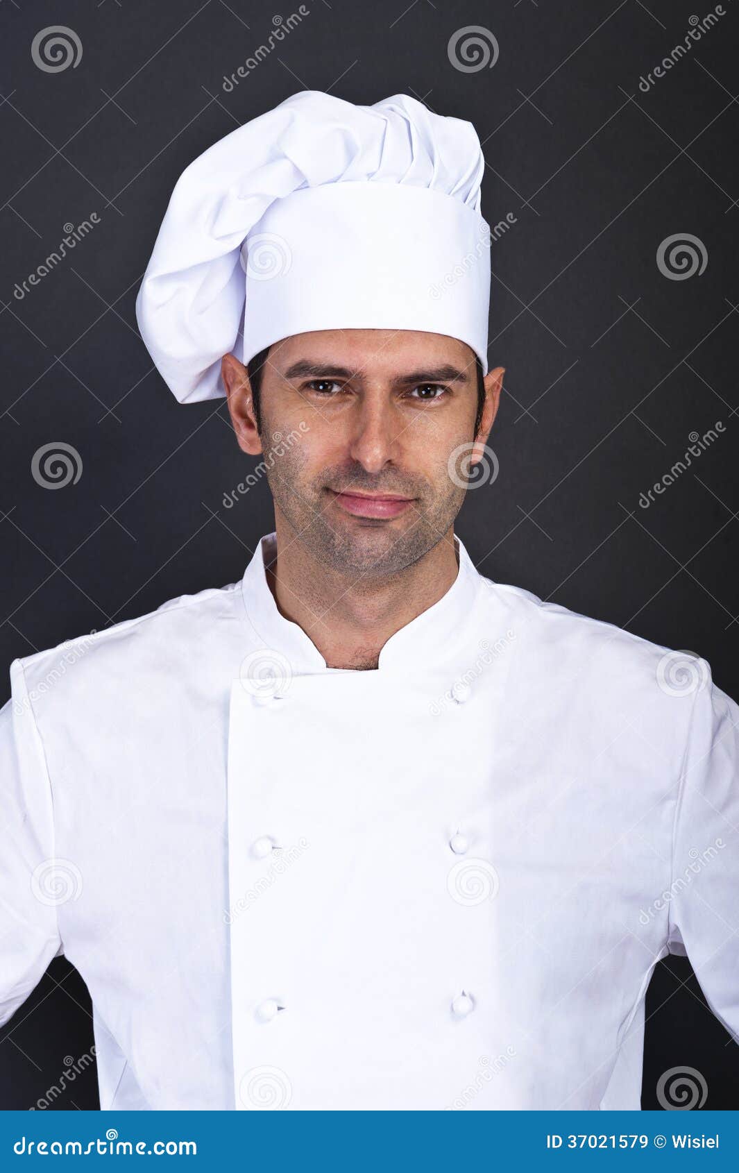 Smiling cook stock image. Image of restaurant, work, white - 37021579