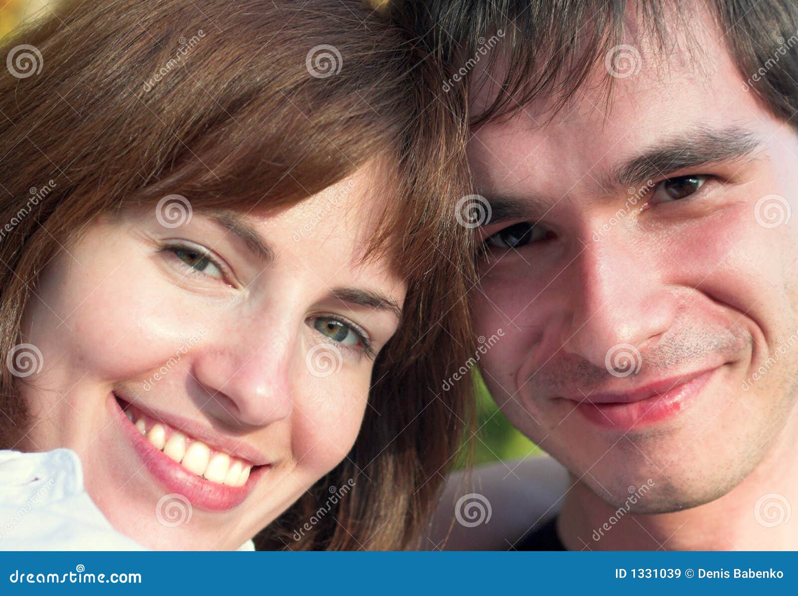 Smiling couple stock image. Image of head, health, closeup - 1331039