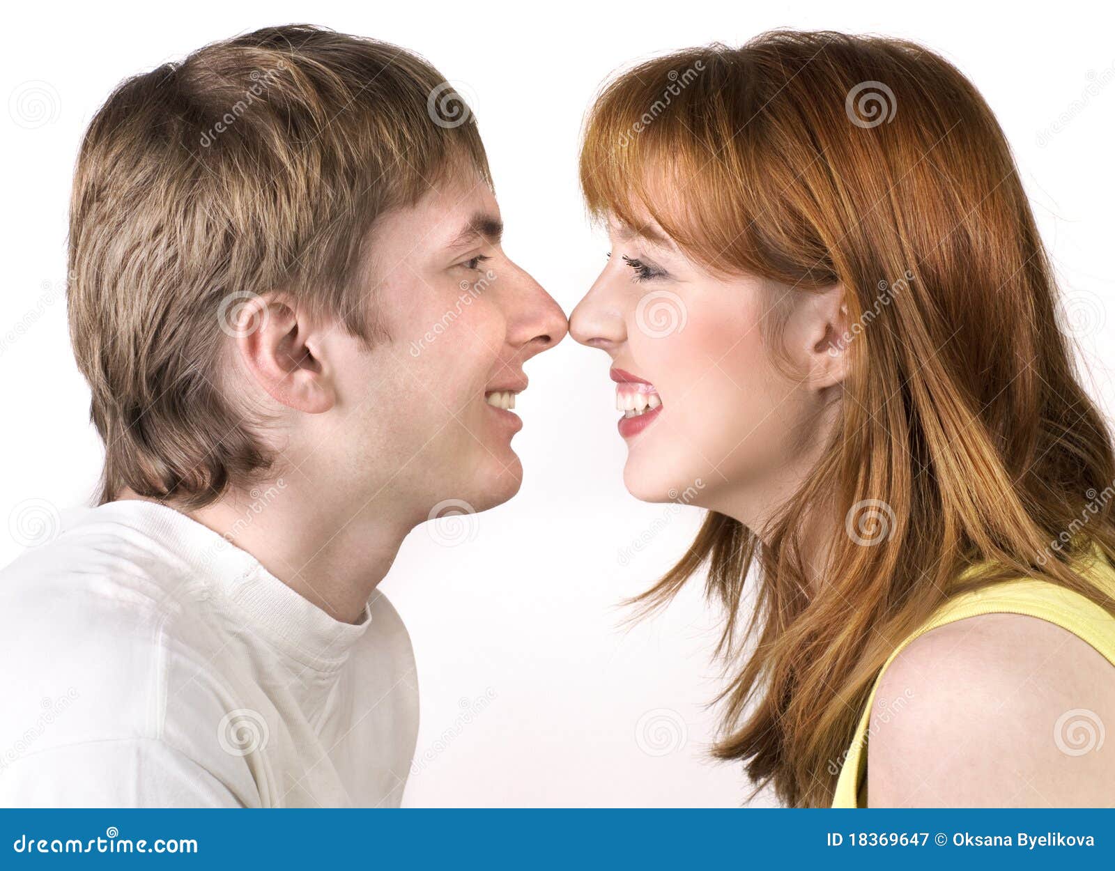 Smiling Couple stock image. Image of playful, funny, profile - 18369647