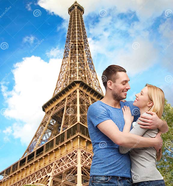Smiling Couple Hugging And Looking At Each Other Stock Image Image Of