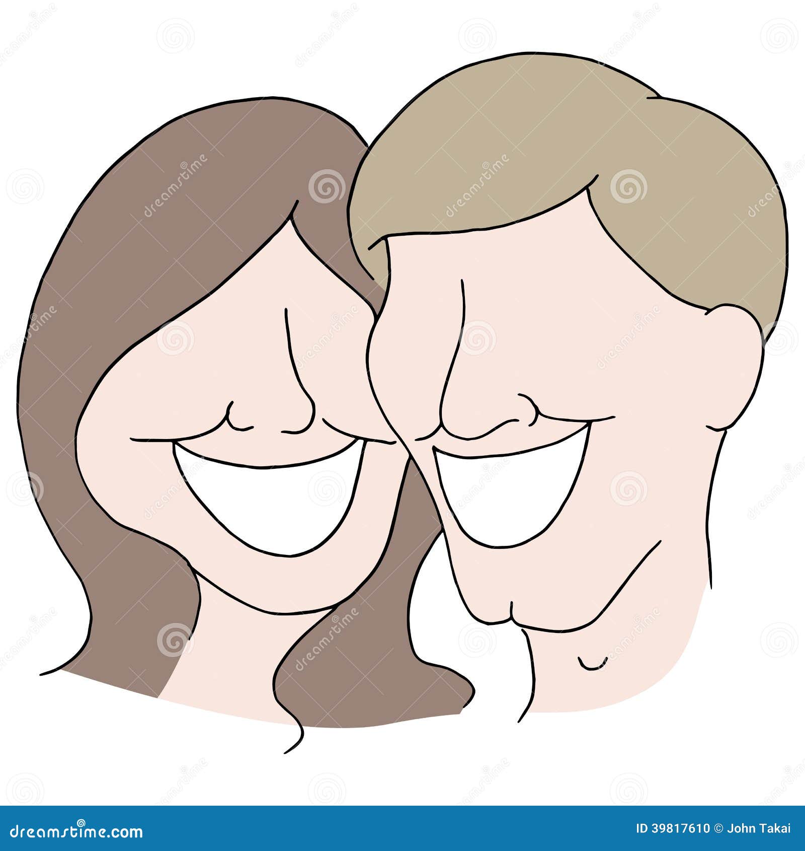 Smiling Couple stock vector. Illustration of graphic - 39817610