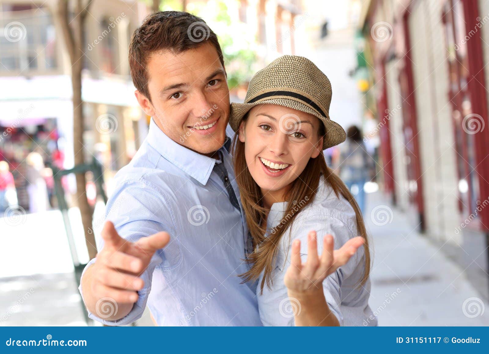 Smiling Couple Looking at Camera Stock Image - Image of portrait ...