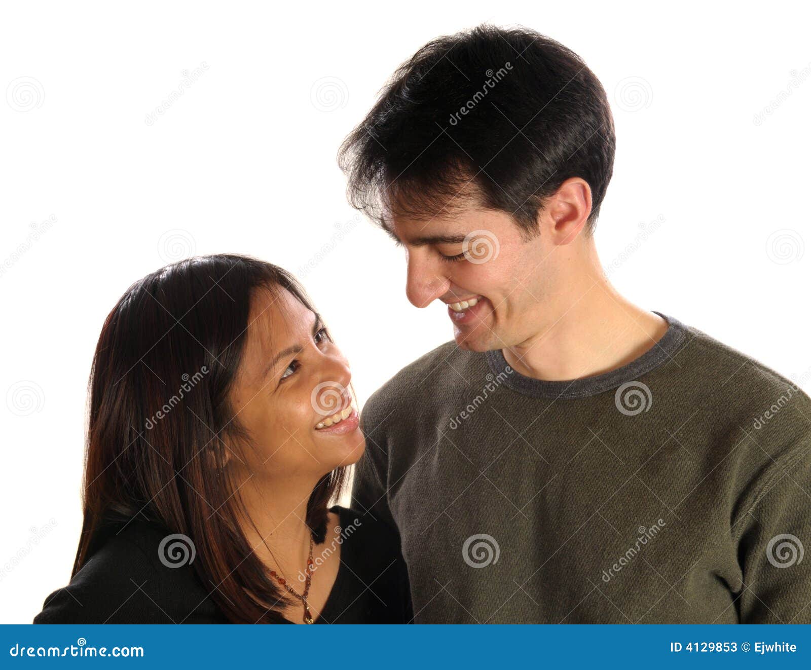 Smiling couple, in love stock image. Image of pleasure - 4129853