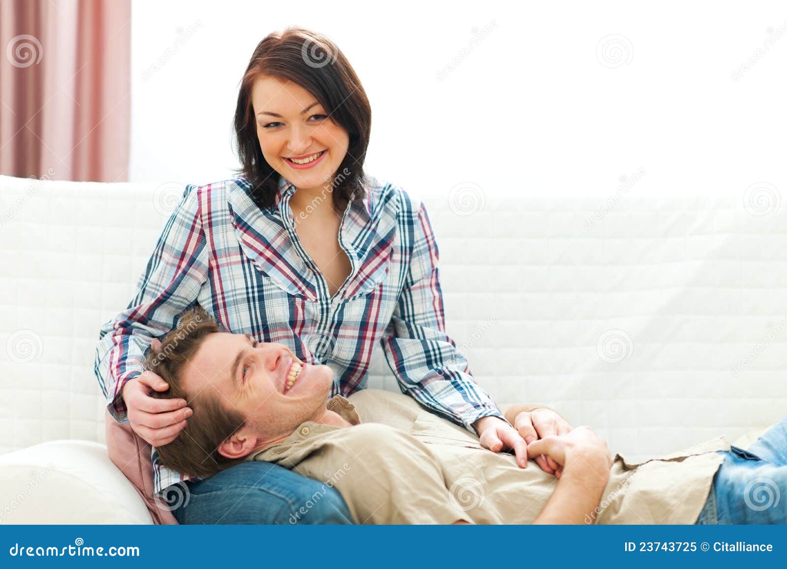 Smiling Couple Sharing Moment Together Stock Image - Image of happy ...