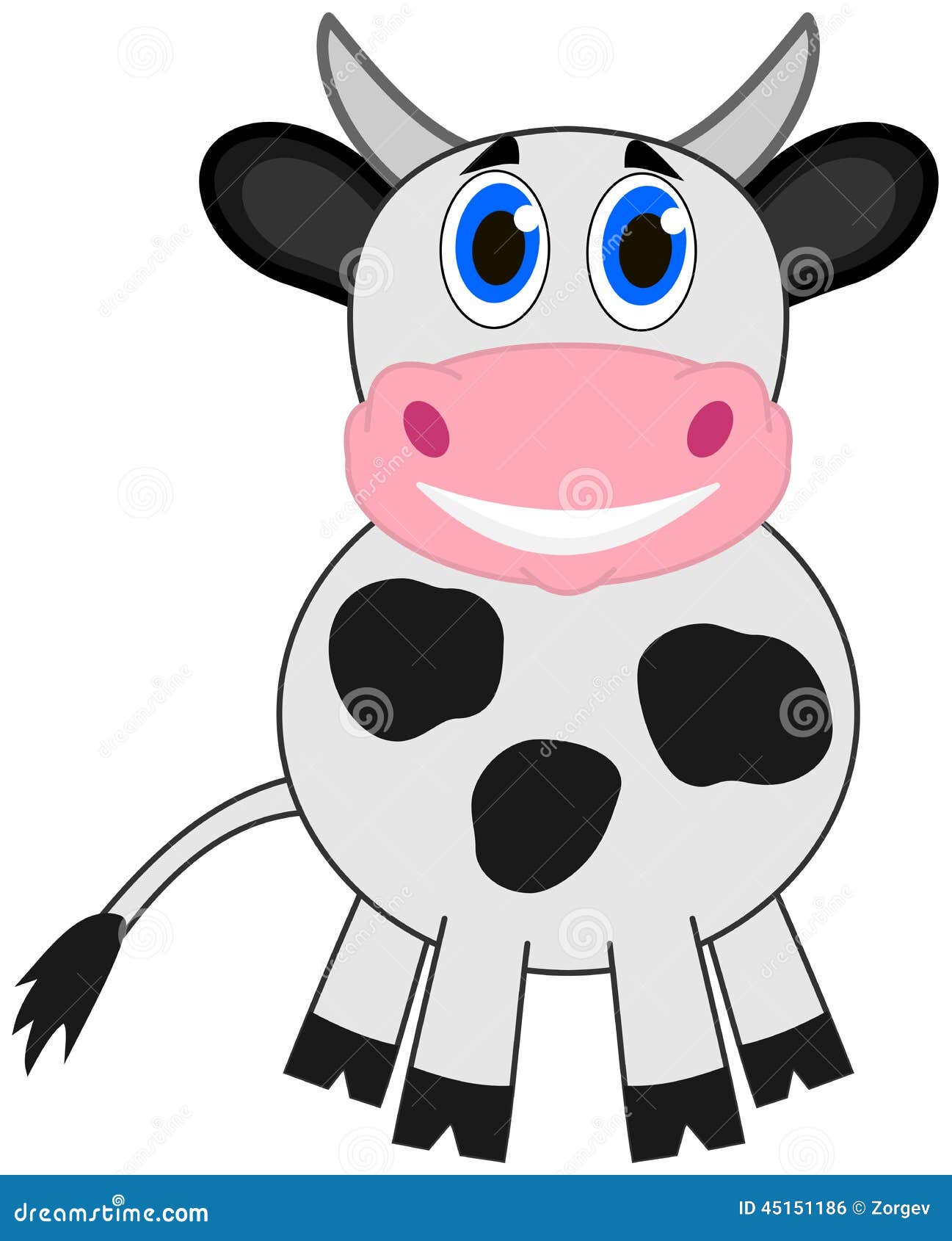 A smiling cow stock illustration. Illustration of agriculture - 45151186