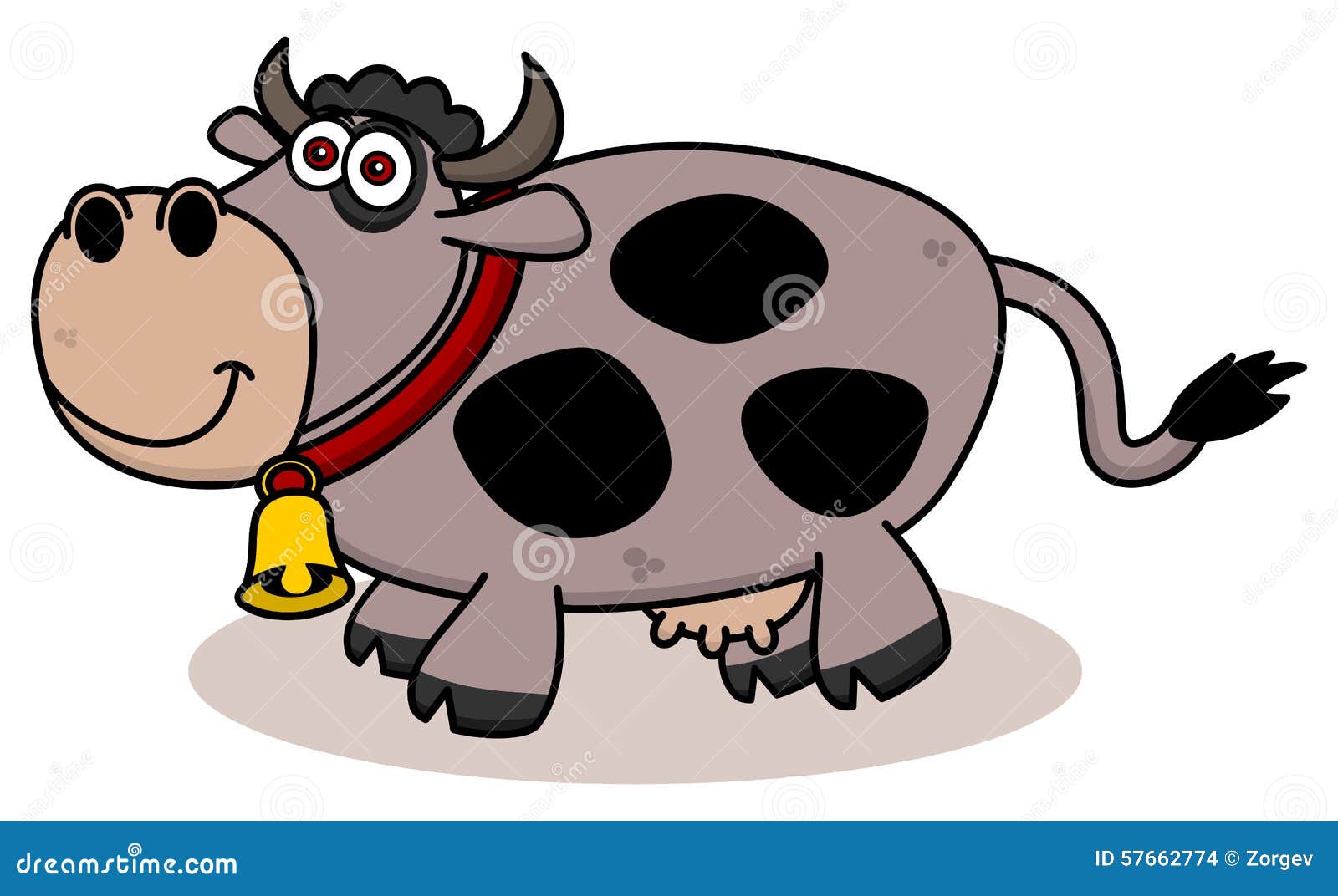 A smiling cow on profile stock illustration. Illustration of smile ...