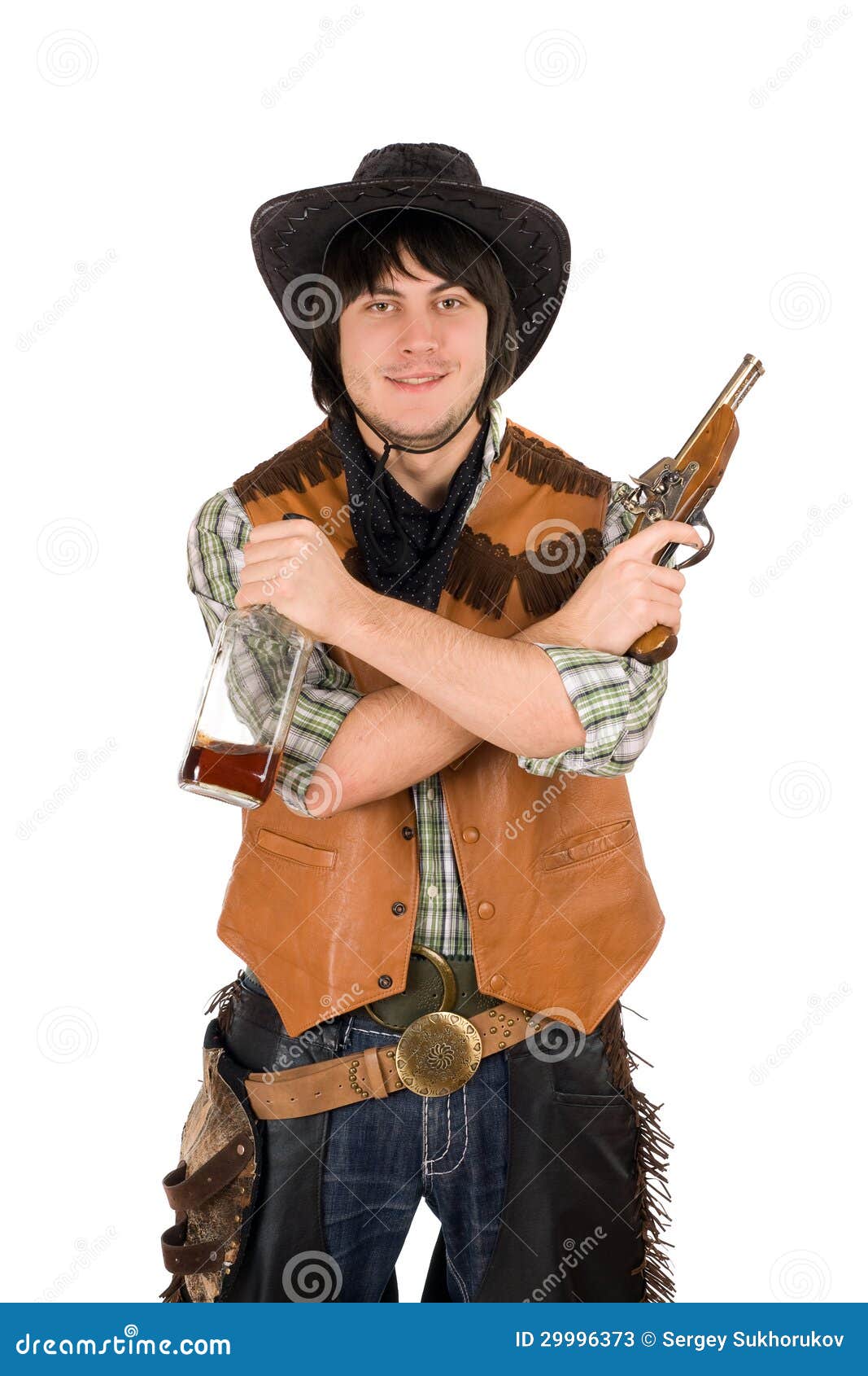 Cowboy Smirking And Handing Shovel To You Royalty-Free Stock ...