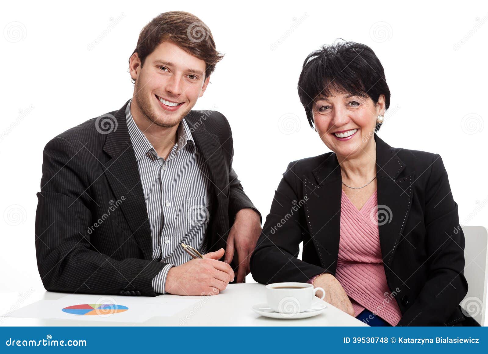 Smiling Coworkers during Job Stock Photo - Image of manager, graph ...