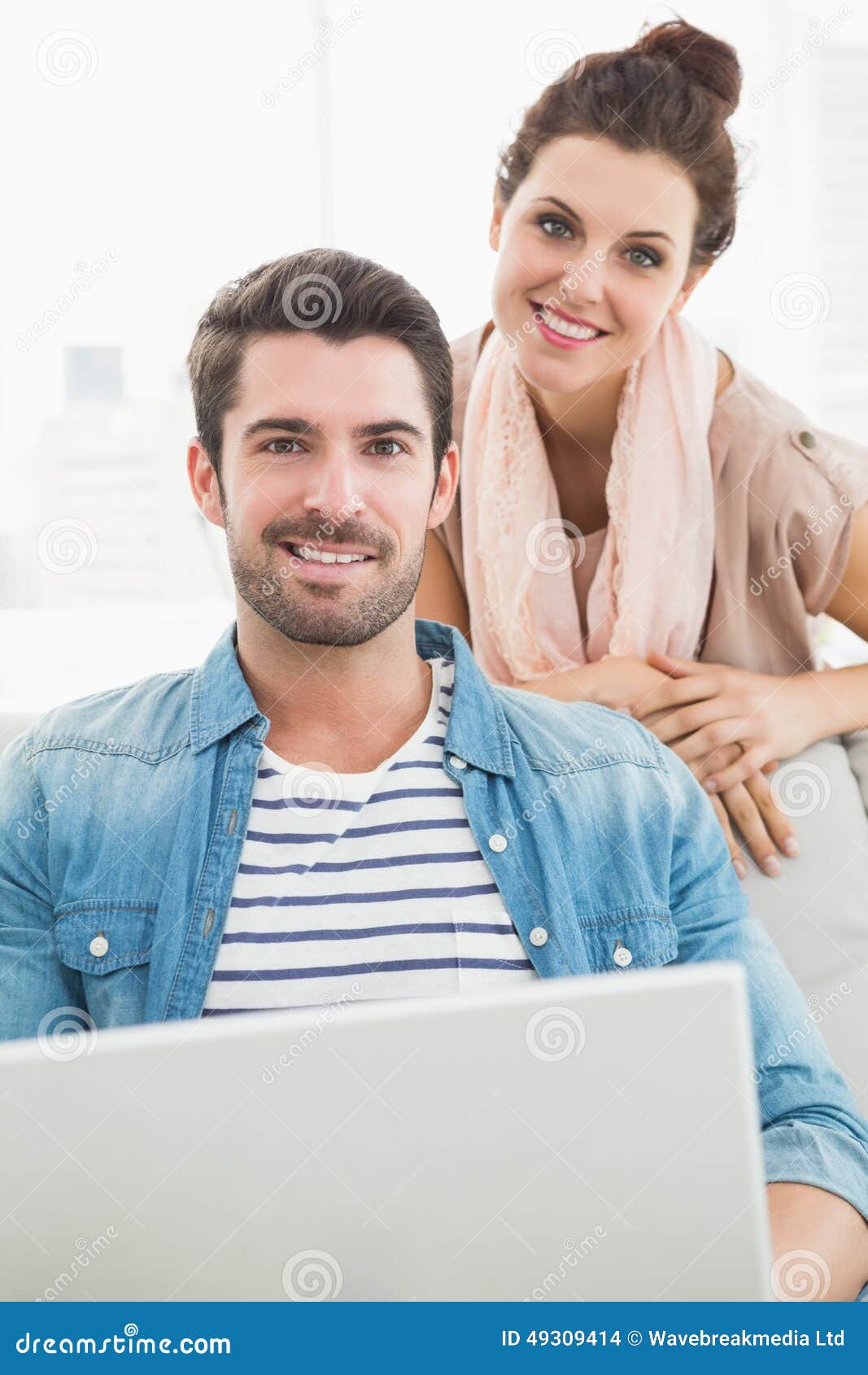 Smiling Coworkers Looking at Camera Stock Photo - Image of female ...