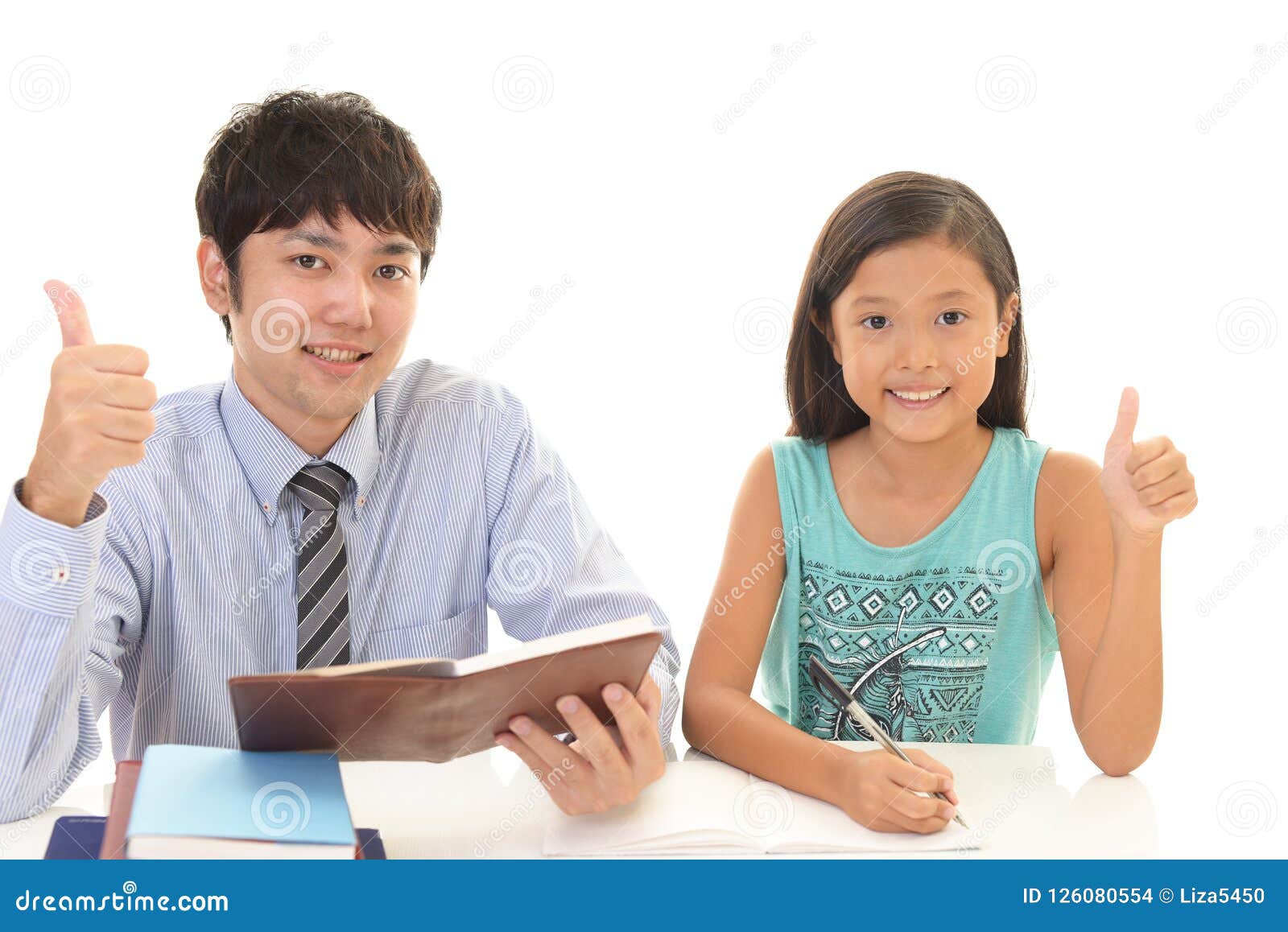 Smiling Teacher and Student Stock Photo - Image of female, cute: 126080554
