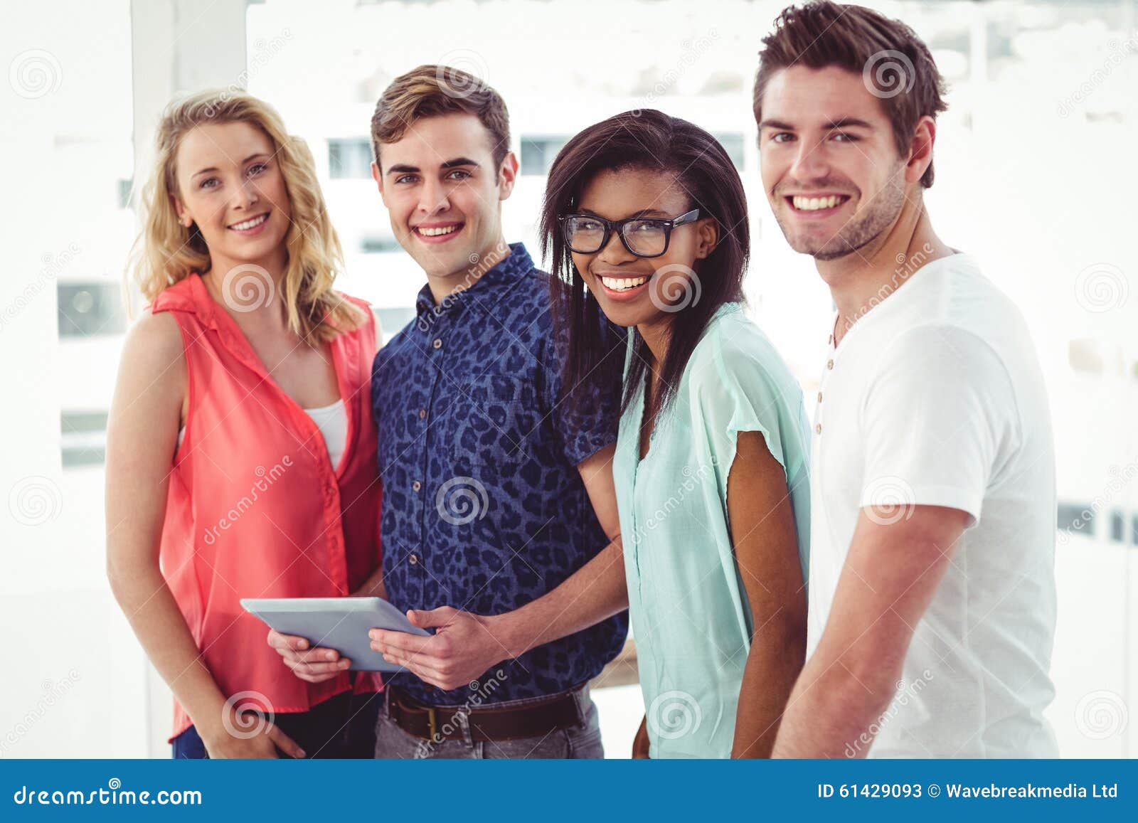 Smiling Creative Team Working Together Stock Image - Image of happy ...