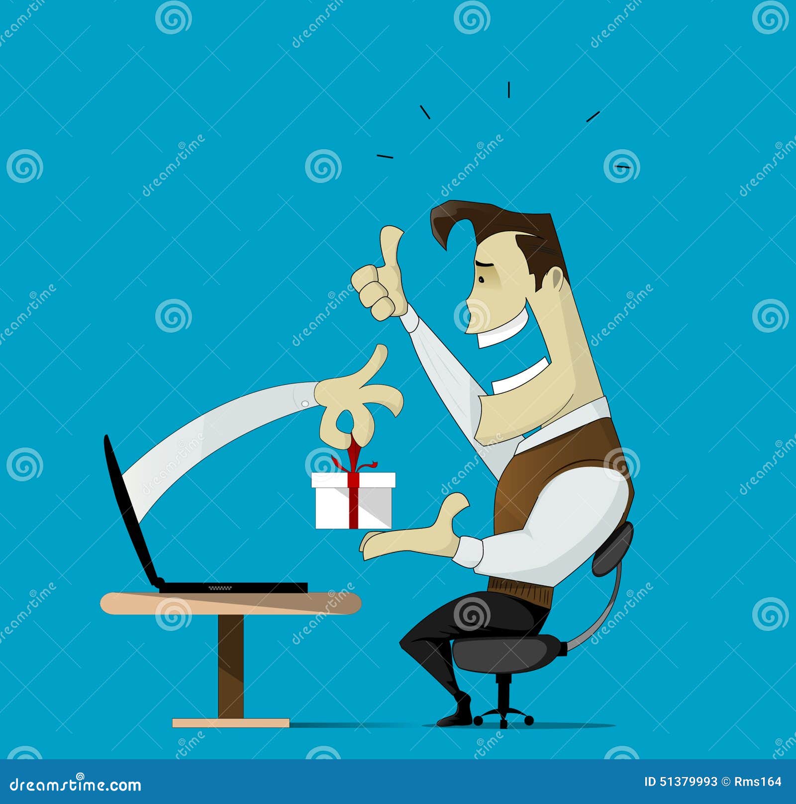 Smiling customer stock vector. Illustration of creative - 51379993