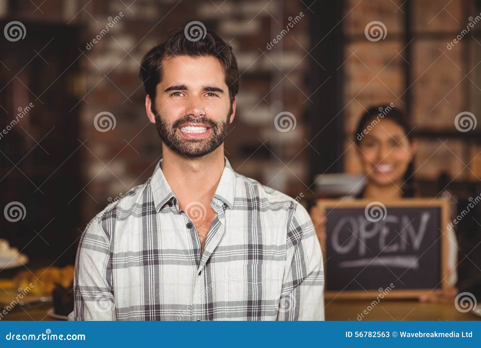 Smiling Customer Looking at the Camera Stock Image - Image of female ...