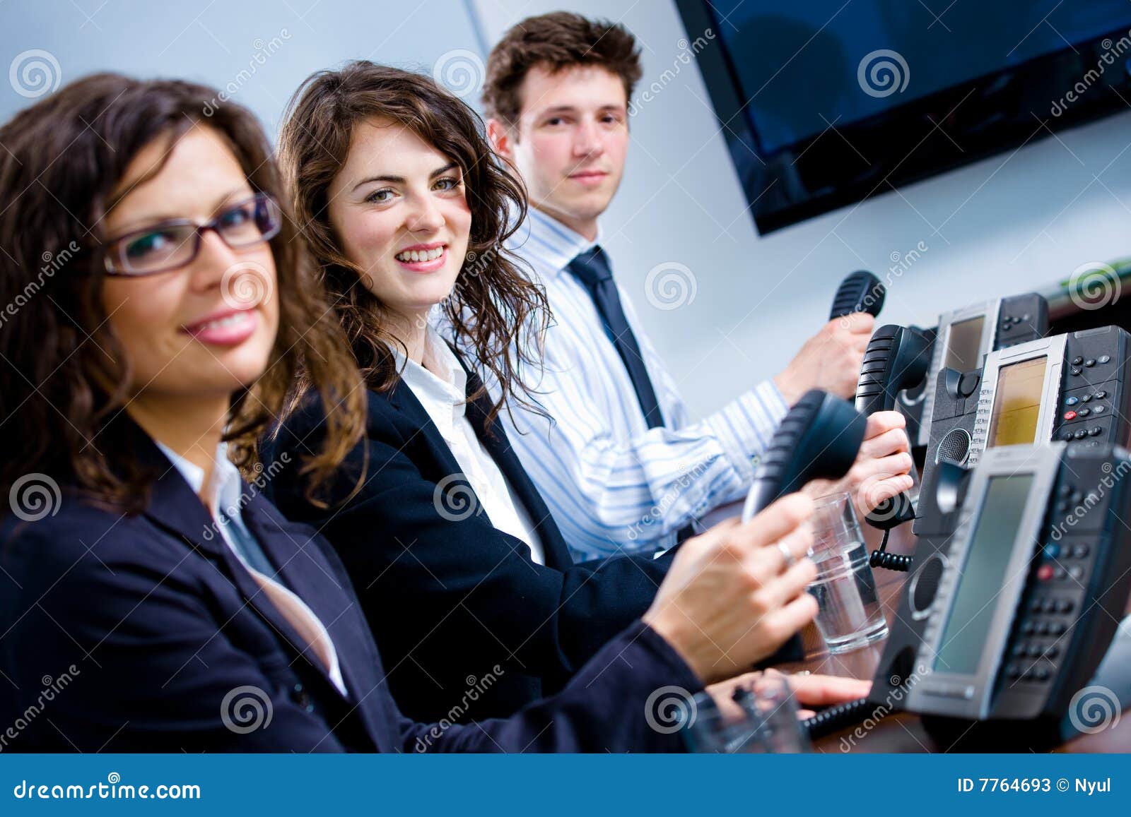 Smiling customer service stock image. Image of businessmen - 7764693