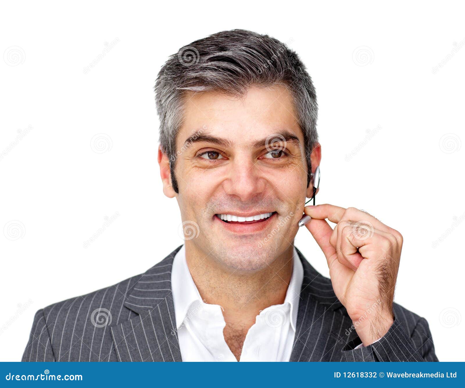 Smiling Customer Service Agent Stock Photo - Image of center, headset ...