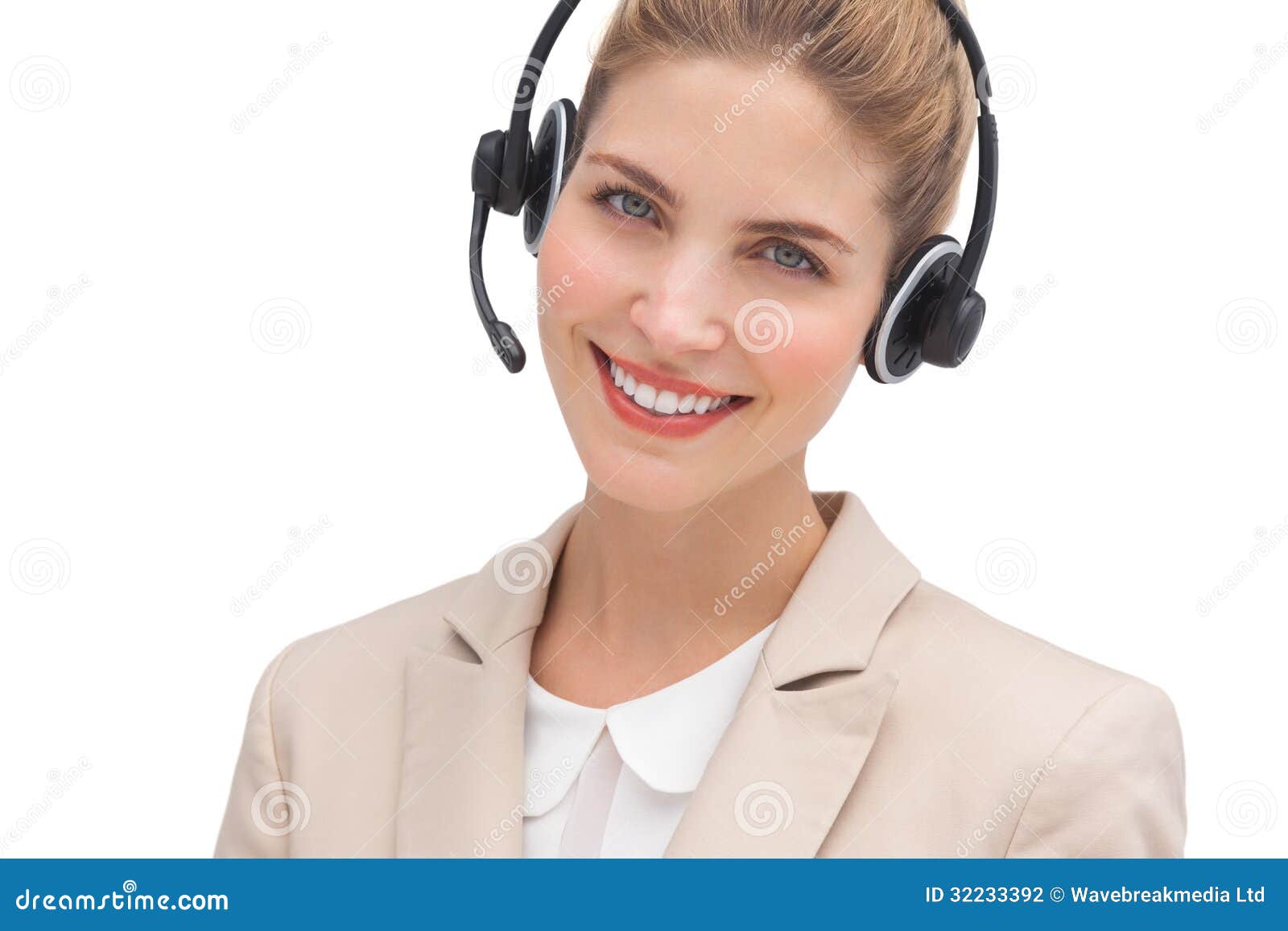 Smiling Customer Service Agent Stock Photo - Image of portrait ...