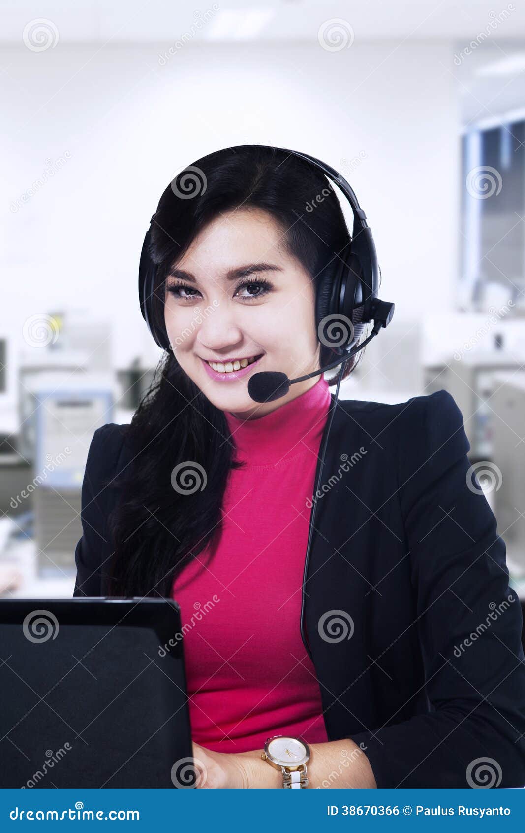 Smiling customer service stock photo. Image of operator - 38670366