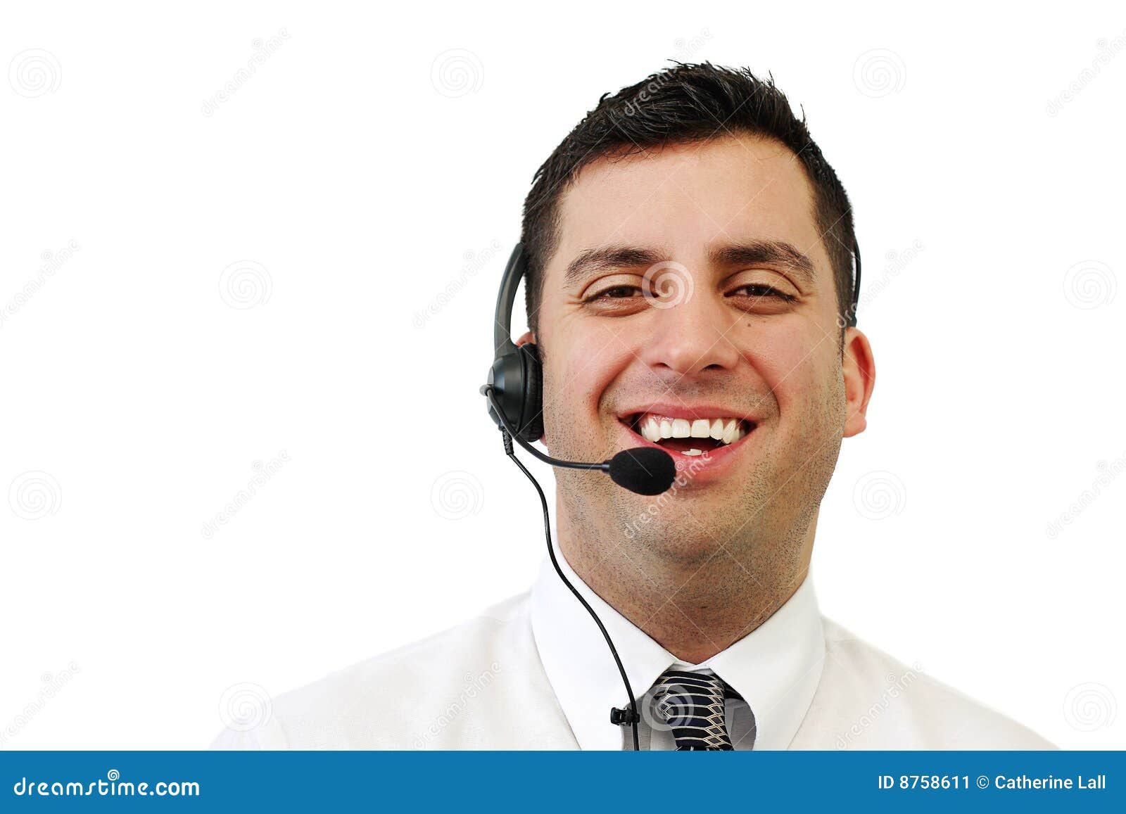 Smiling Customer Service Man Stock Image - Image of happy, problem: 8758611