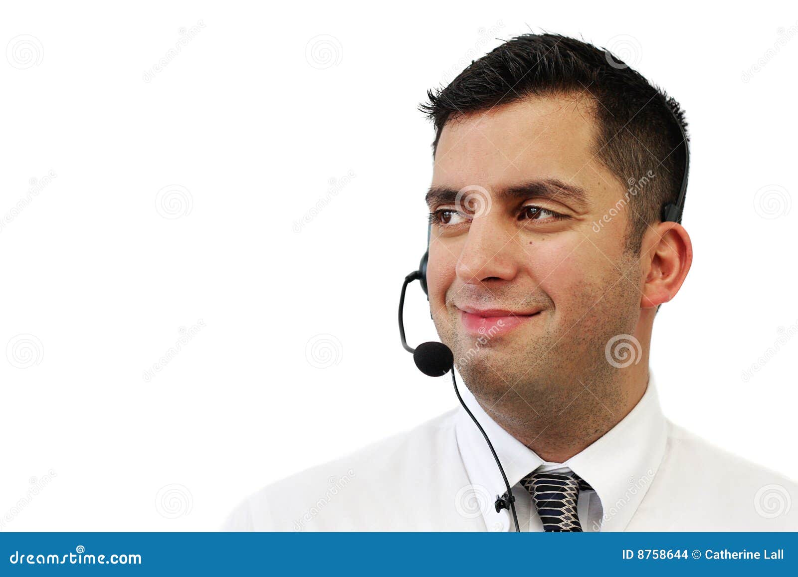 Smiling Customer Service Man Stock Photo - Image of pleased, courteous ...