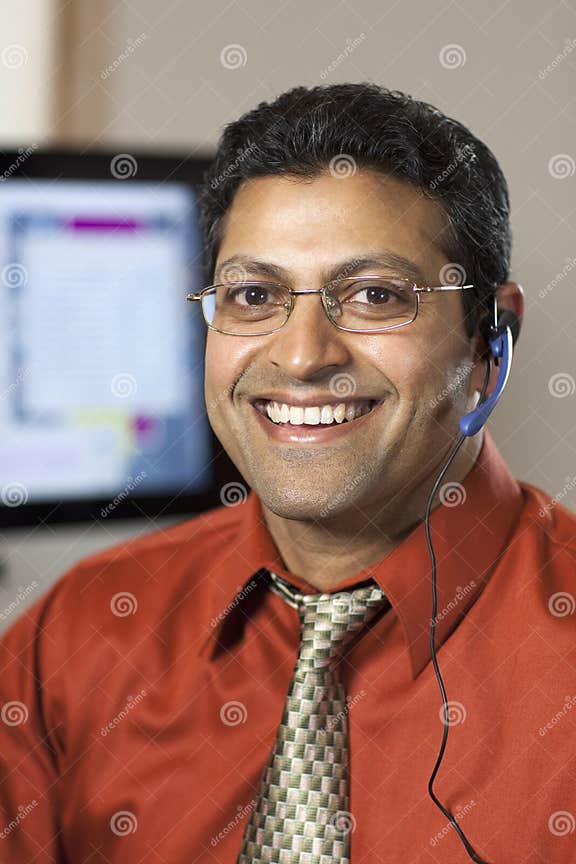 Smiling Customer Service Rep Stock Photo - Image of ethnicity ...