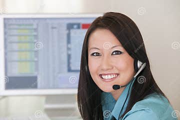 Smiling Customer Service Rep Stock Photo - Image of horizontal ...