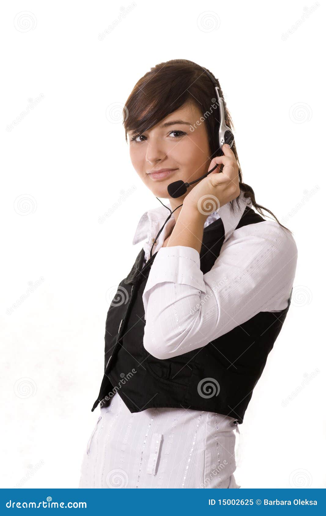 Smiling Customer Service Representative Stock Image - Image of ...
