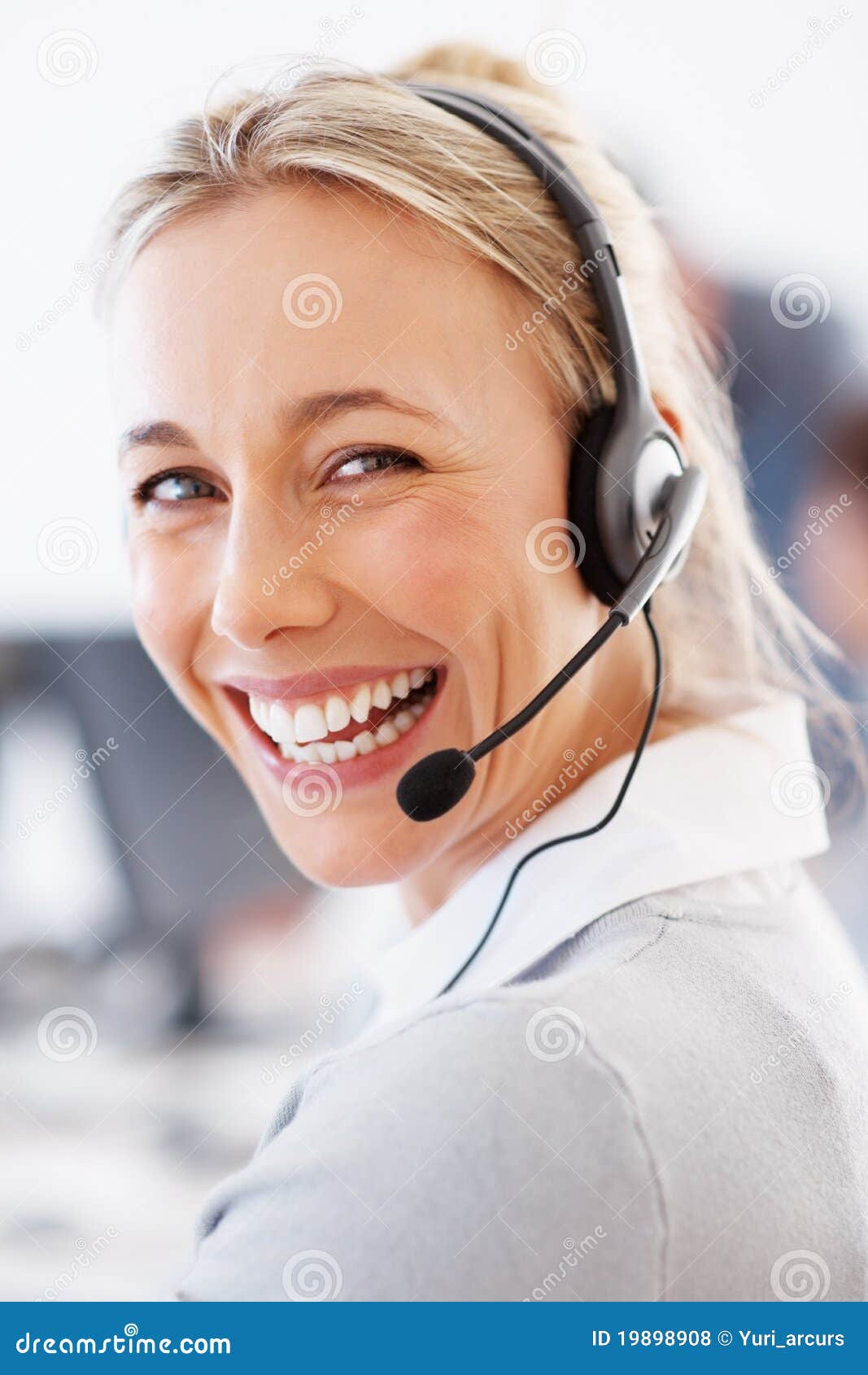 Smiling Customer Service Representative Stock Photo - Image of helpline ...