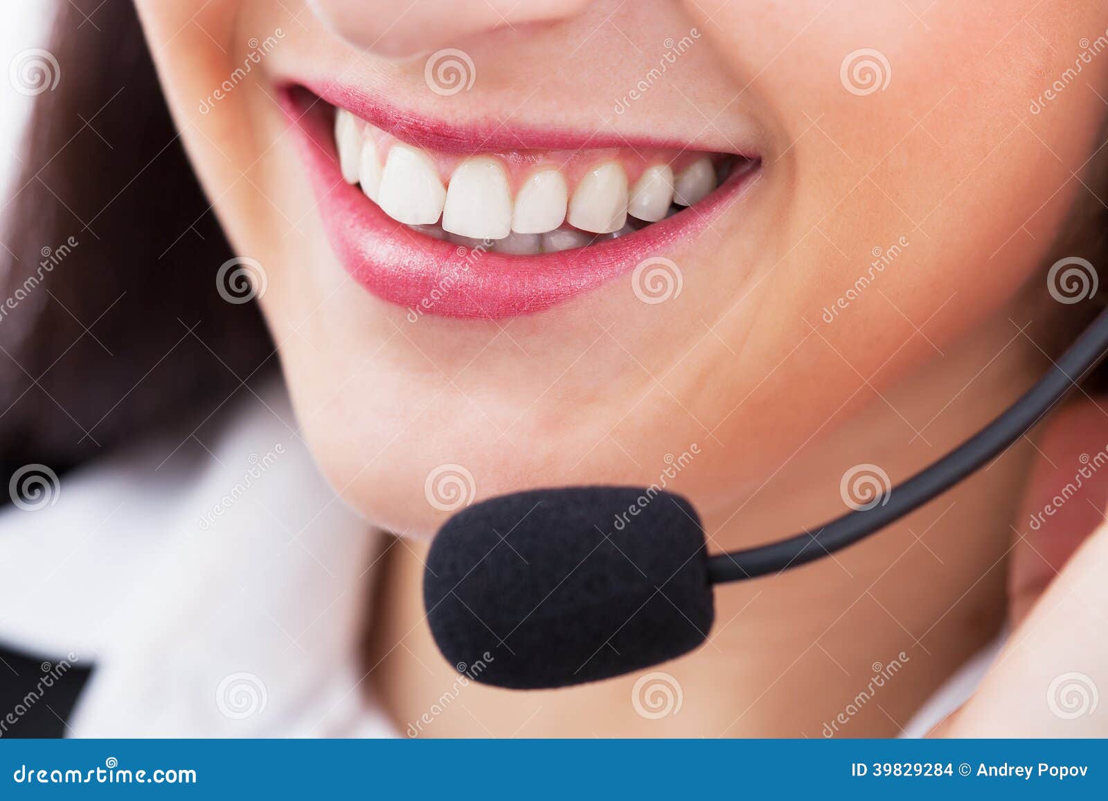 Smiling Customer Service Representative Stock Photo - Image of ...
