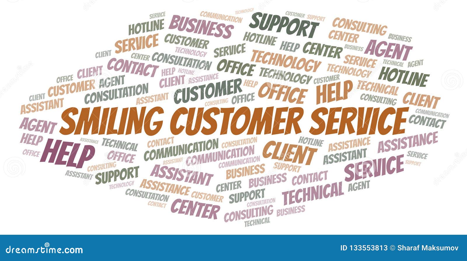 Smiling Customer Service Word Cloud Stock Illustration - Illustration ...