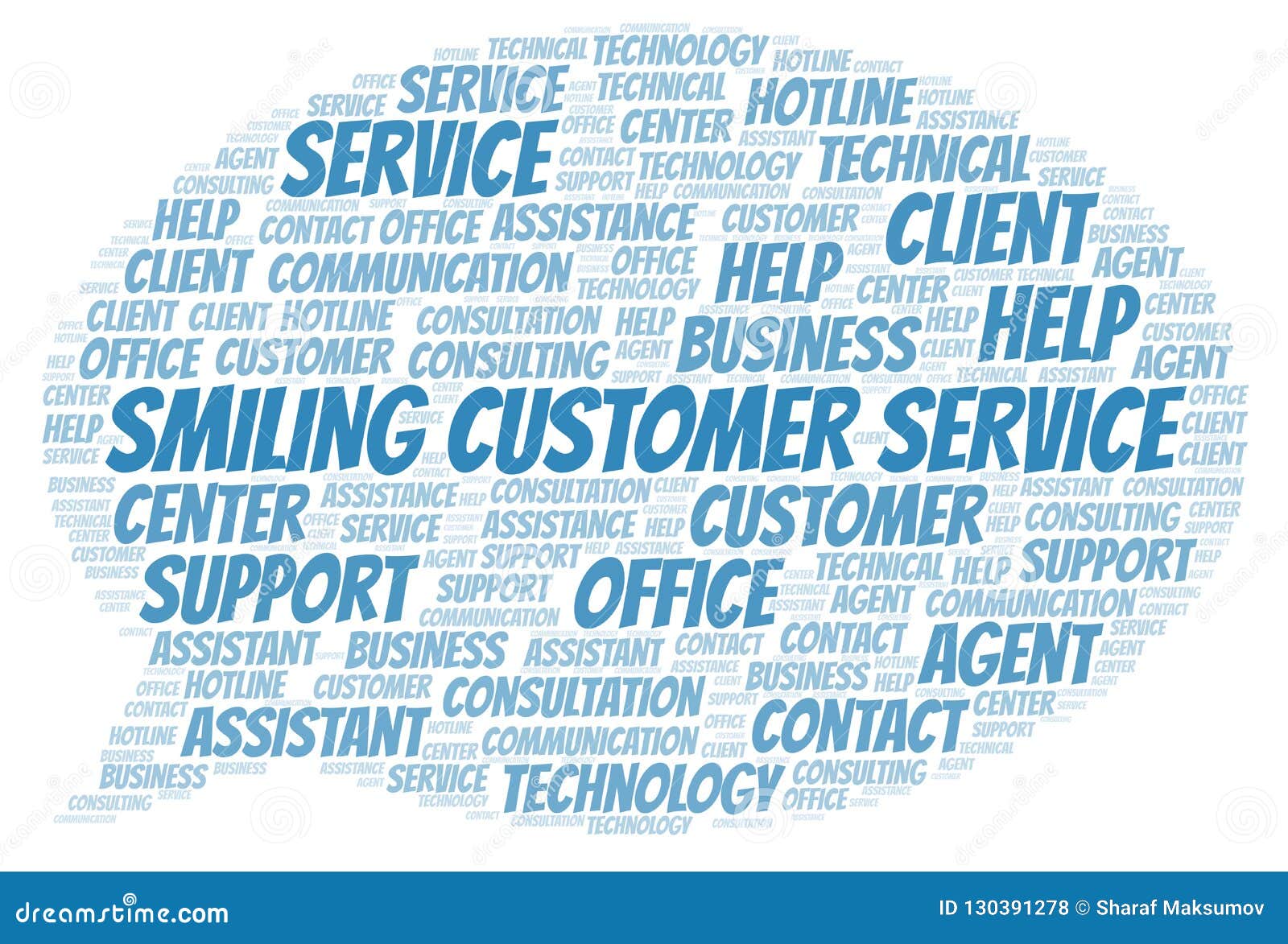 Smiling Customer Service Word Cloud. Stock Illustration - Illustration ...