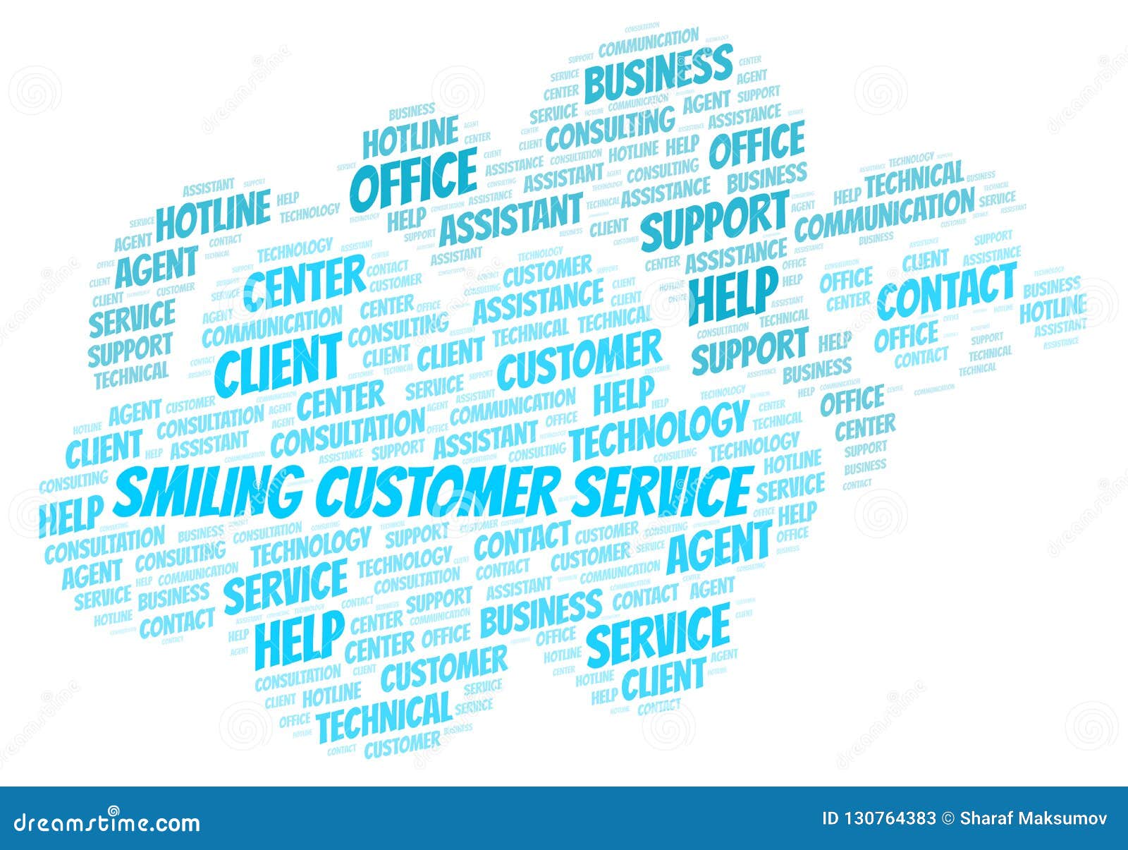Smiling Customer Service Word Cloud. Stock Illustration - Illustration ...