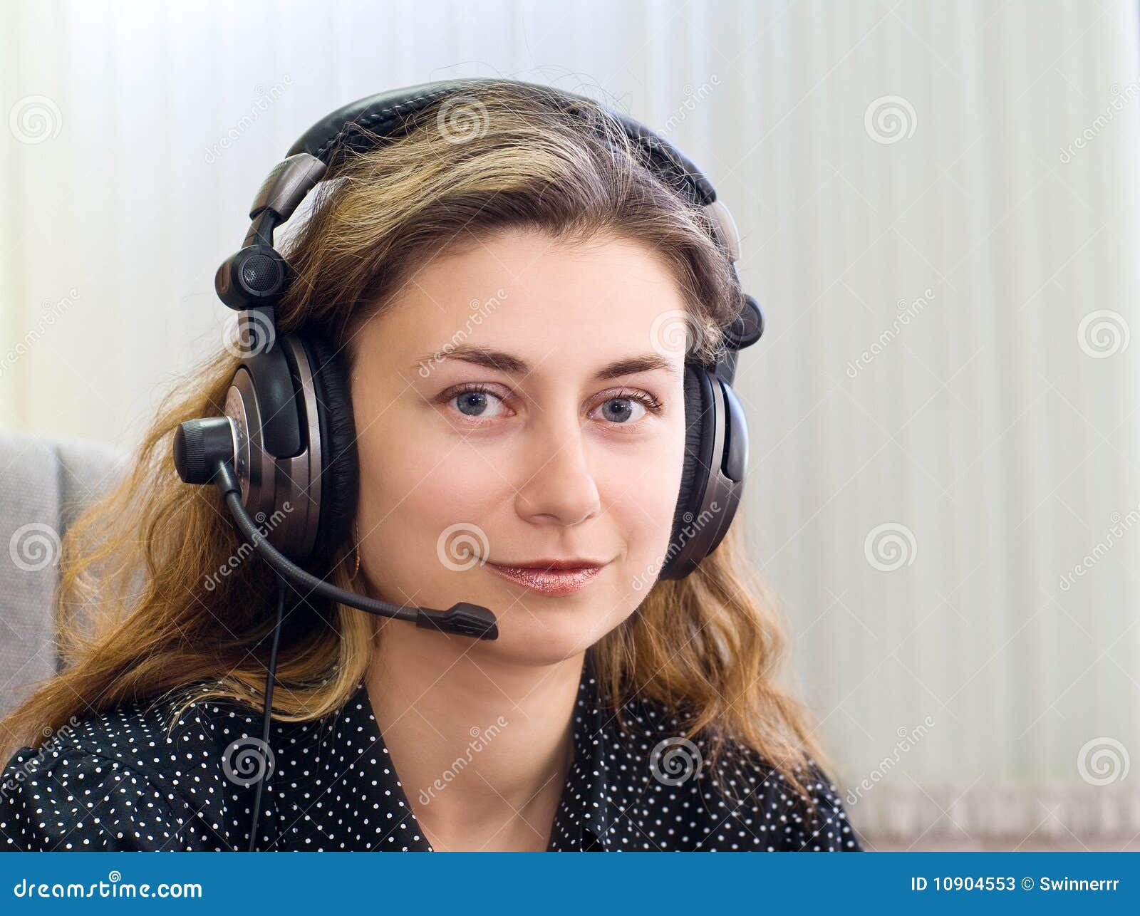Smiling customer support stock image. Image of call, equipment - 10904553