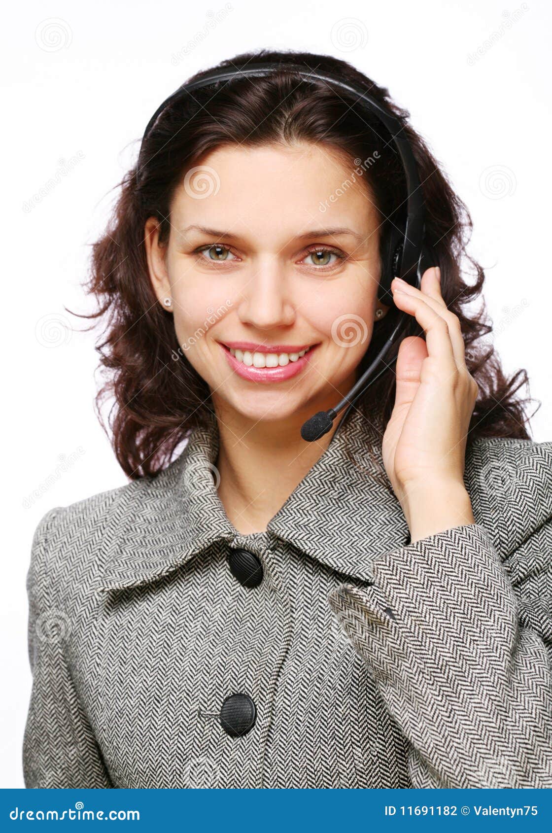 Smiling Customer Support Operator Stock Photo - Image of customer ...