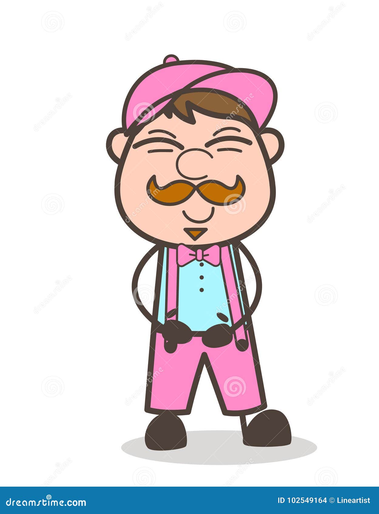 Smiling Cute Helper Face Expression Vector Illustration Stock ...