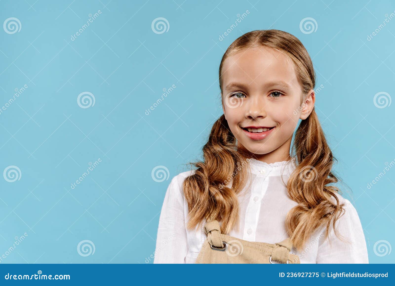 Smiling and Cute Kid Looking at Stock Image - Image of caucasian ...
