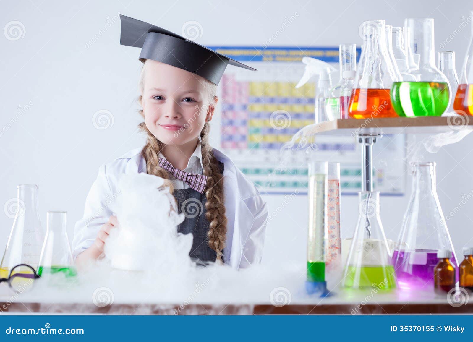 Smiling Cute Naturalist Conducting Experiment Stock Image - Image of ...