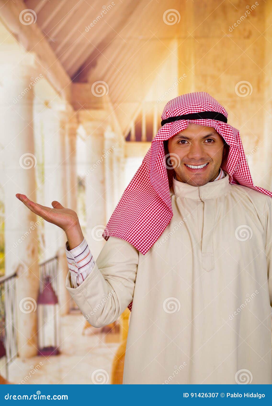 Smiling Cute Young Arabian Man Posing Happy Stock Image - Image of ...