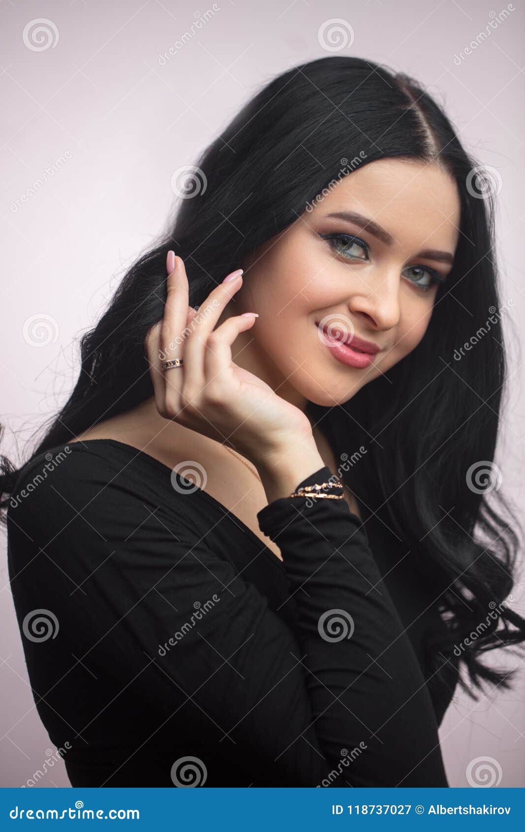 Smiling Dancer in Beautiful Makeup Posing To the Camera Stock Image ...