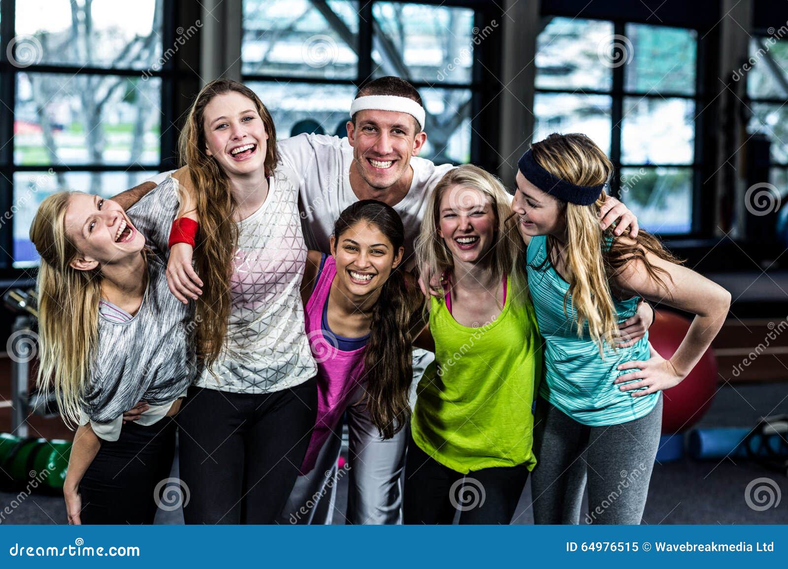 Smiling Dancer Group Posing Together Stock Image - Image of adult ...