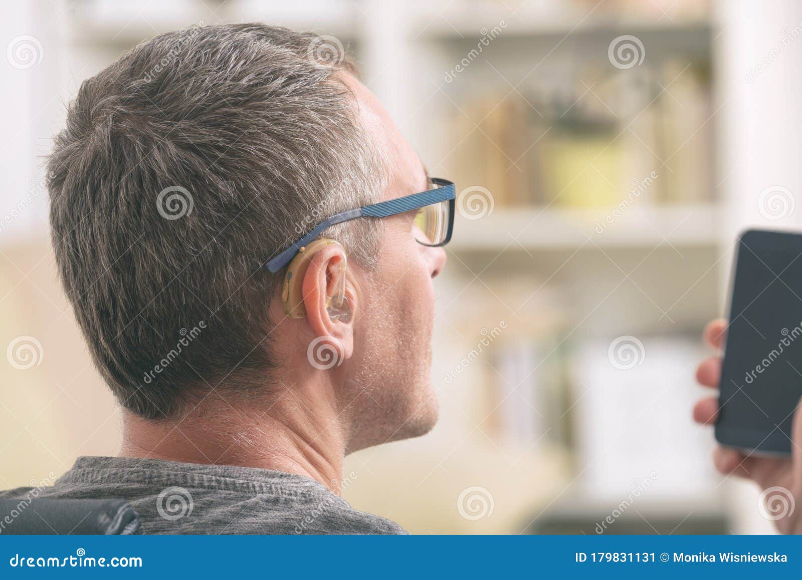 Deaf Man Using Sign Language on the Smart Phone Stock Image - Image of ...