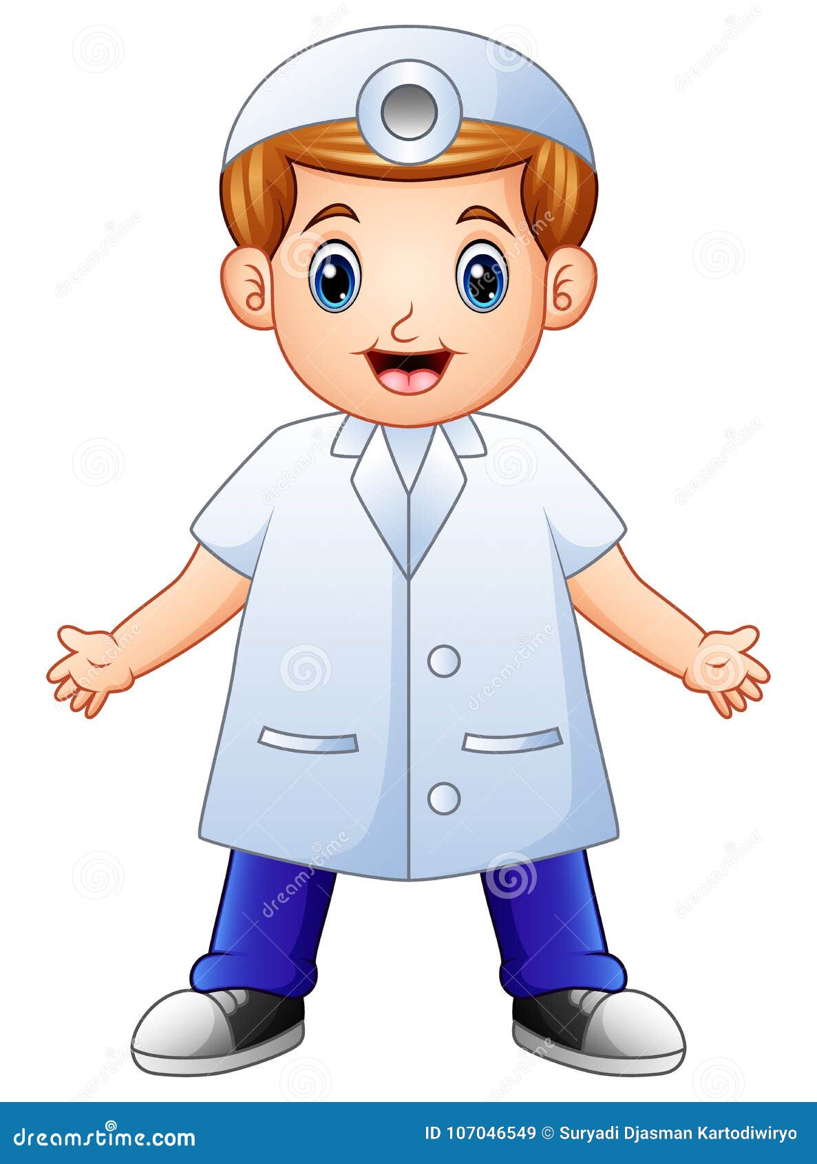 Smiling dentist cartoon stock vector. Illustration of hematologist ...