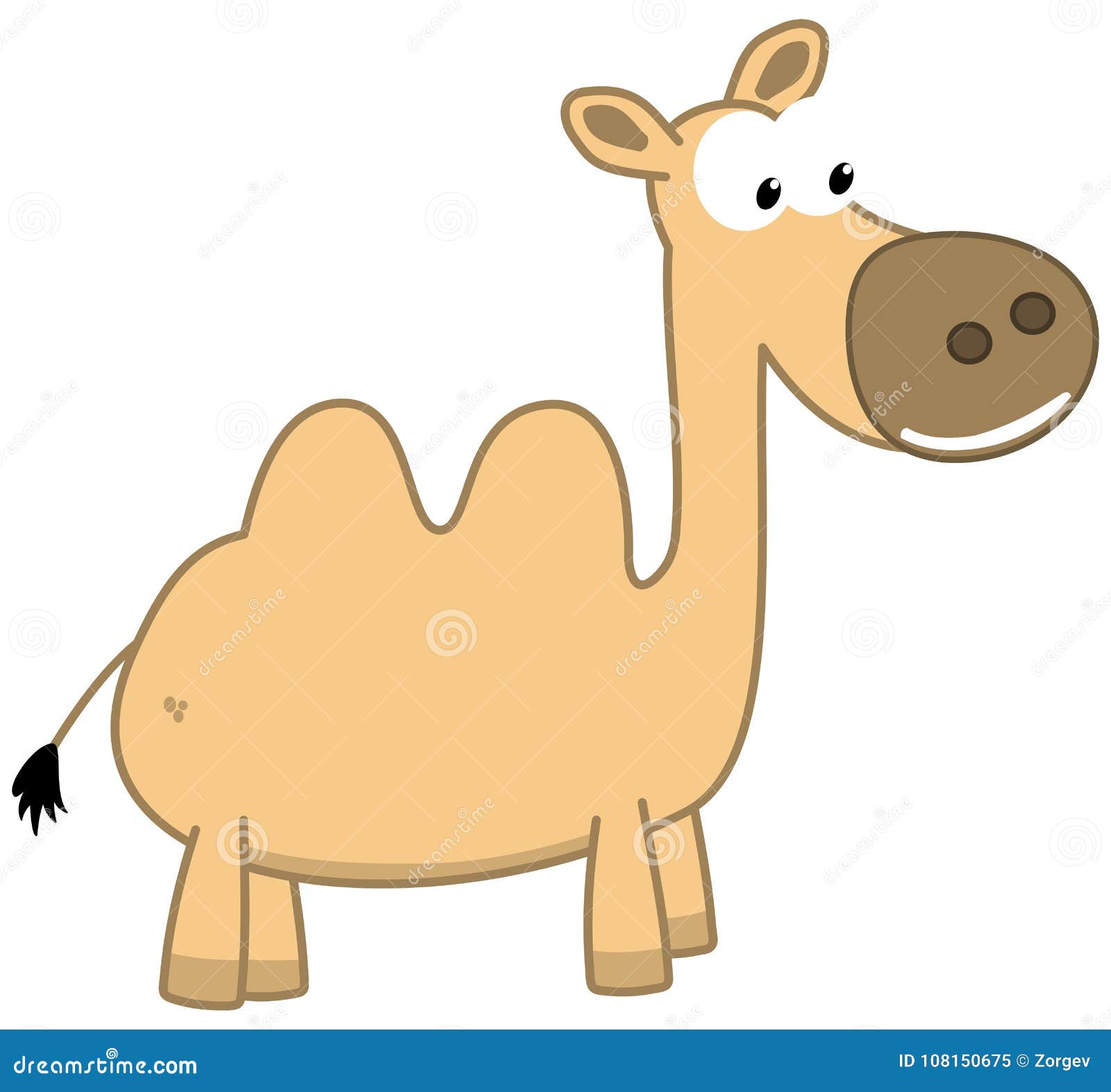 A smiling desert camel stock vector. Illustration of cartoon - 108150675