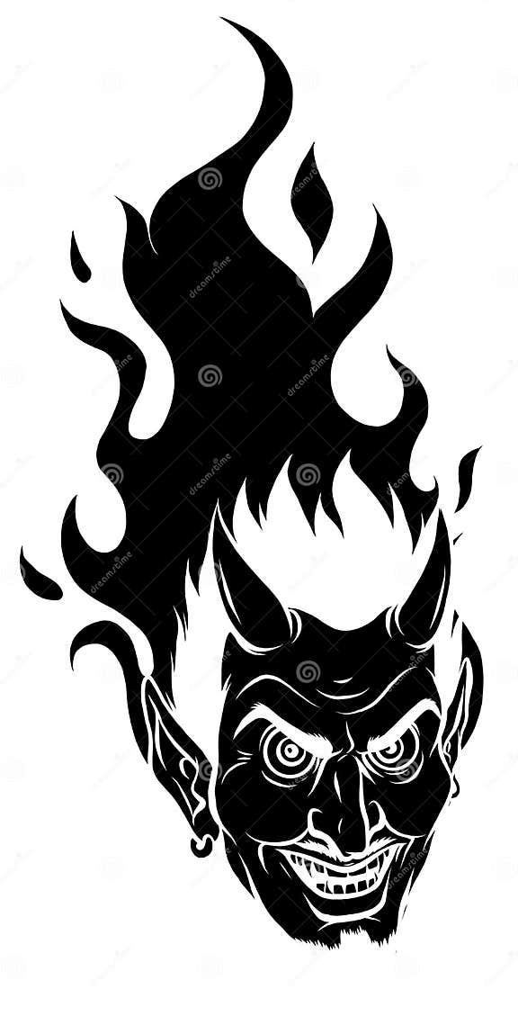 Smiling Devil Face. Vector Illustration. Image Design Stock Vector ...