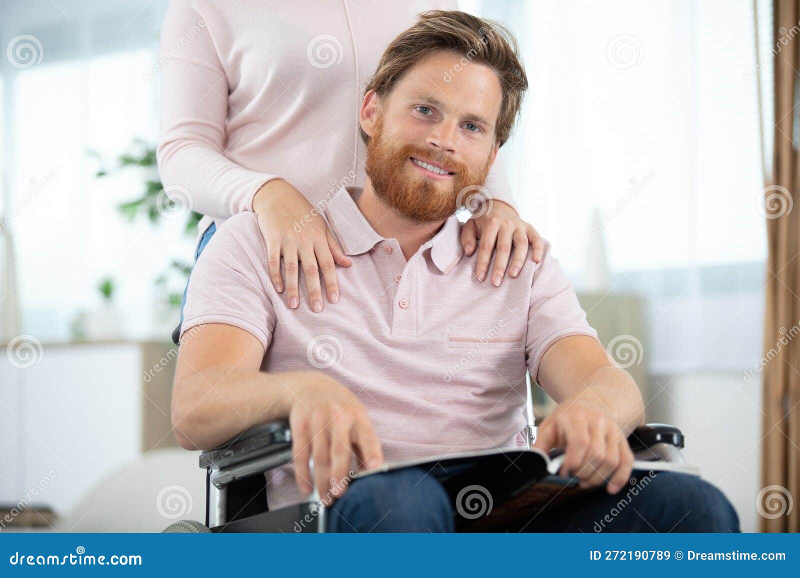 Smiling Disabled Man in Wheelchair Looking at Camera Stock Image ...