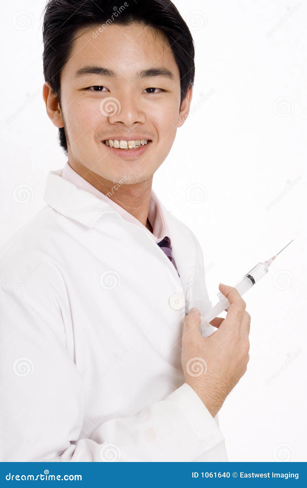 Smiling Doctor stock photo. Image of needle, drug, medical - 1061640