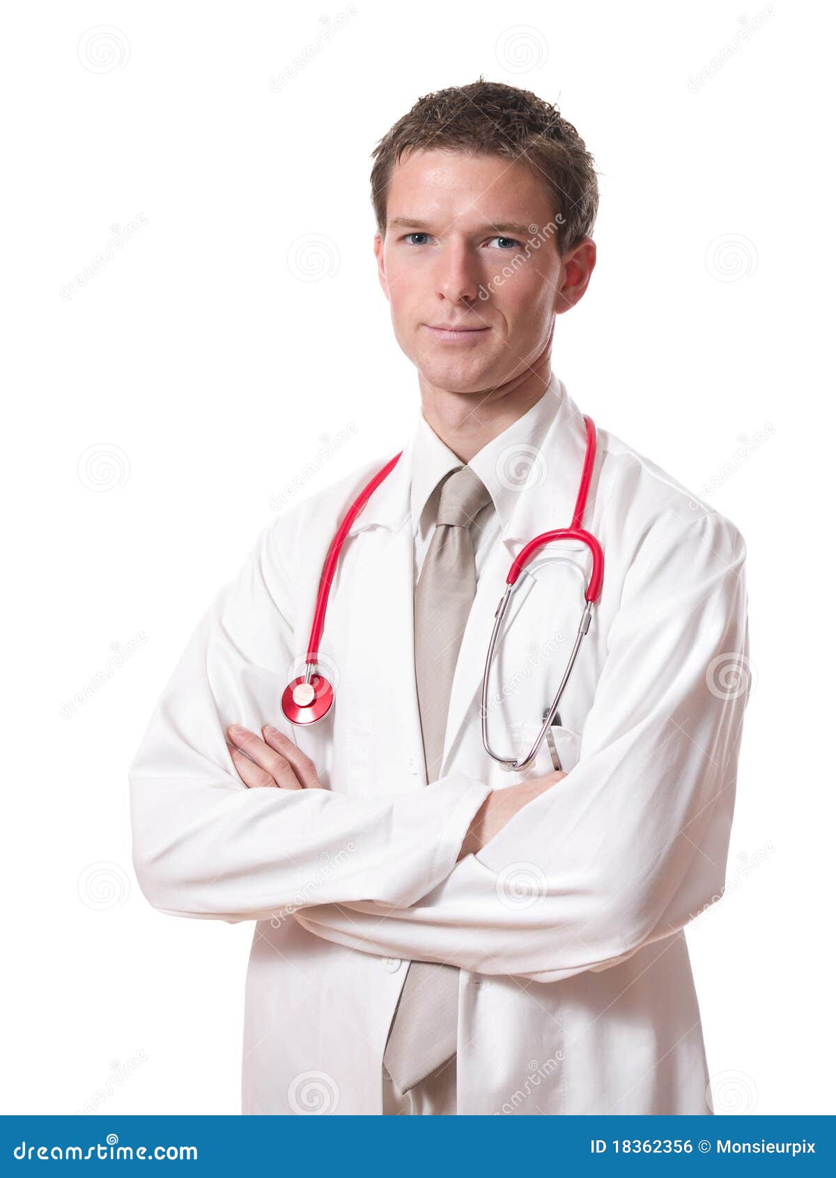 Smiling doctor stock photo. Image of smile, white, background - 18362356