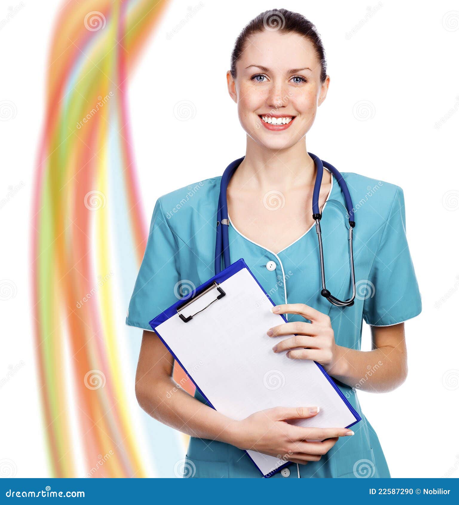 Smiling doctor stock photo. Image of blank, document - 22587290